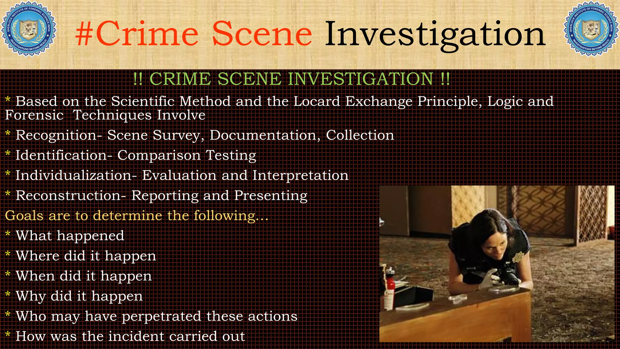 IMPORTANCE OF CRIME SCENE: COLLECTION & PRESERVATION OF EVIDENCE | PDF