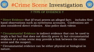 IMPORTANCE OF CRIME SCENE: COLLECTION & PRESERVATION OF EVIDENCE | PDF