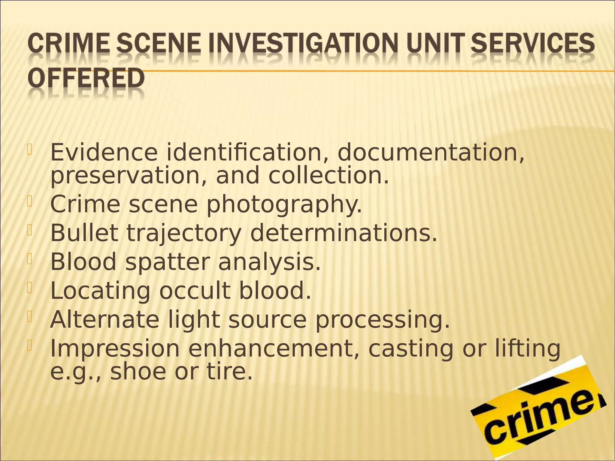 Crime scene investigation | PDF