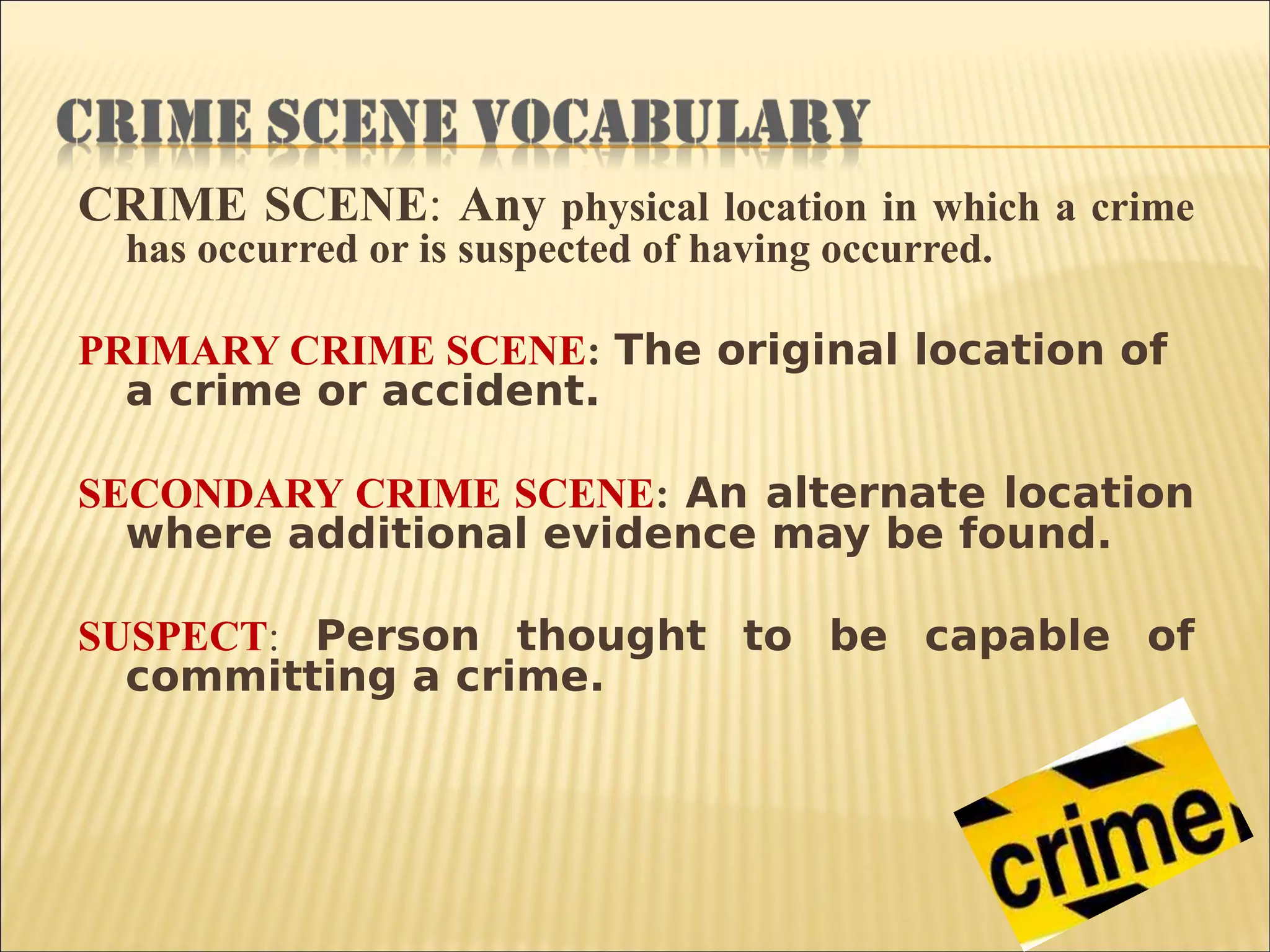 Crime scene investigation | PDF