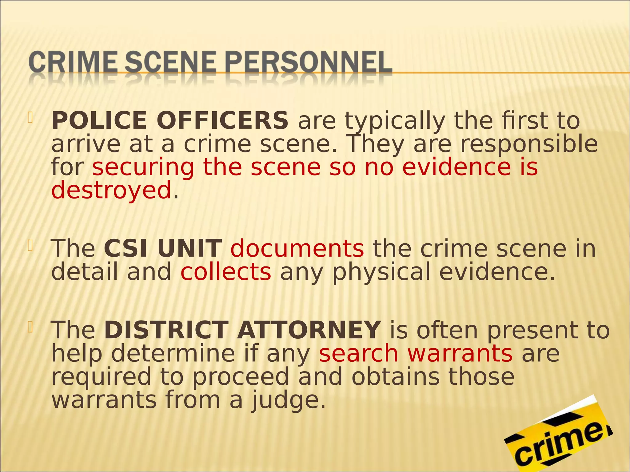 Crime scene investigation | PDF