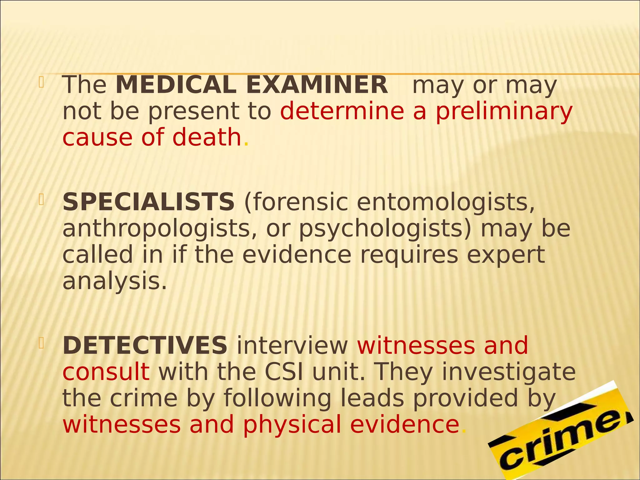 Crime scene investigation | PDF