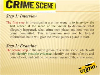 Crime scene investigation | PDF
