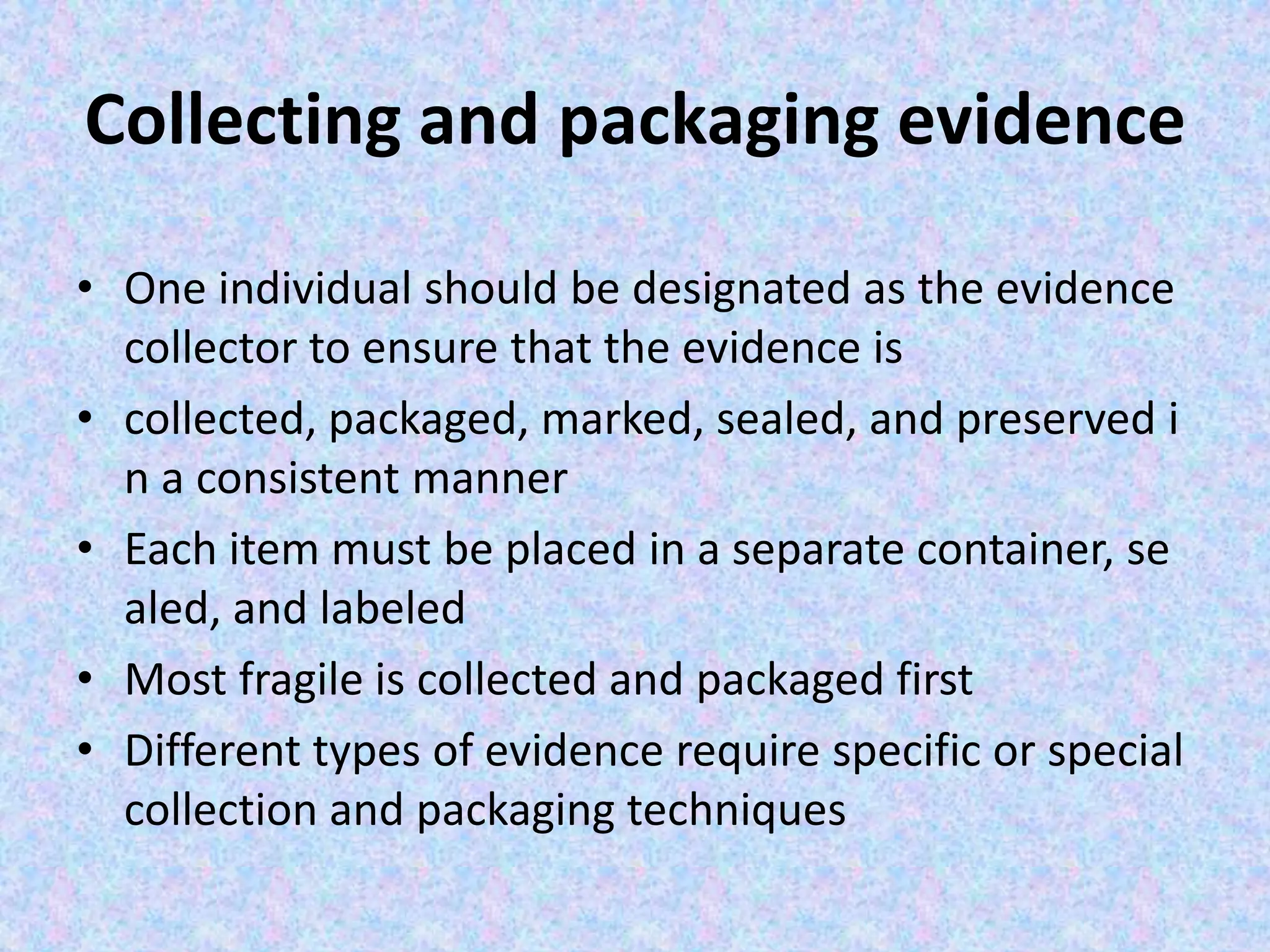 Crime scene management | PPTX