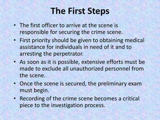 Crime scene management | PPTX