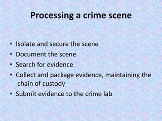 Crime scene management | PPTX
