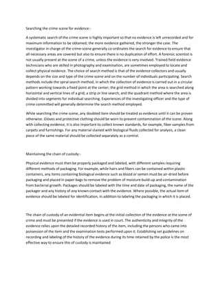 Crime scene preservation | DOCX