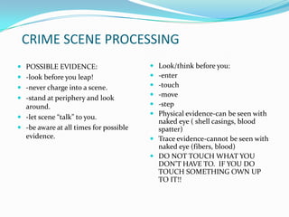 Crime Scene Processing Ol | PPT