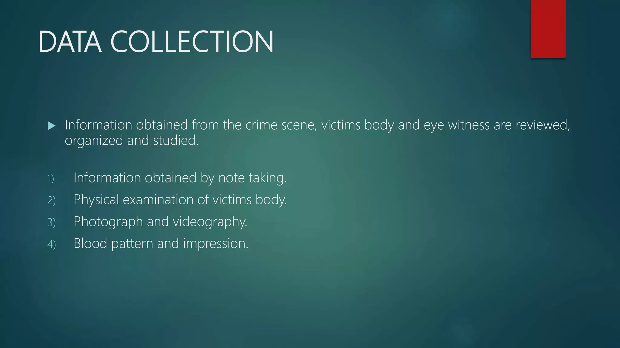 Crime scene reconstruction | PPTX