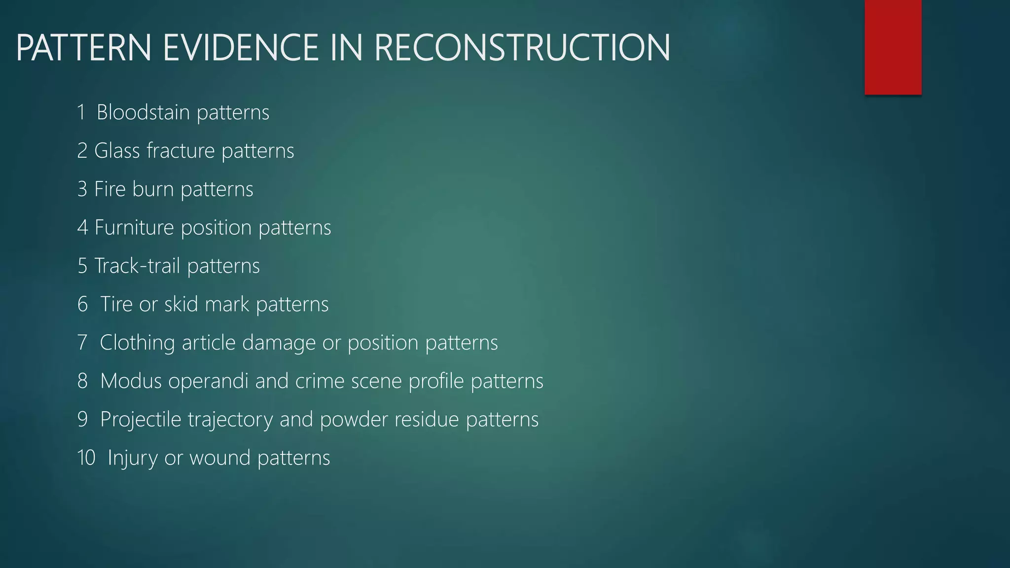 Crime scene reconstruction | PPTX