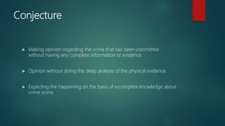 Crime scene reconstruction | PPTX