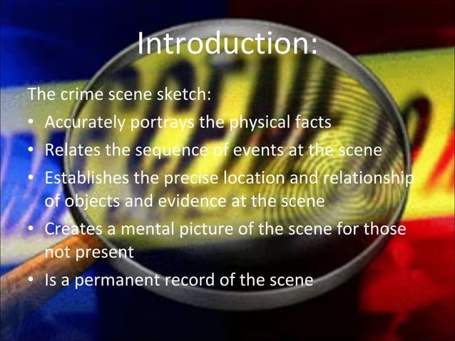 Crime scene sketching basics | PPT | 3-D Graphics | Computer Software ...