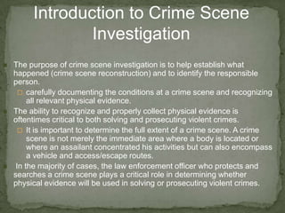 Crime scenes presentation | PPTX