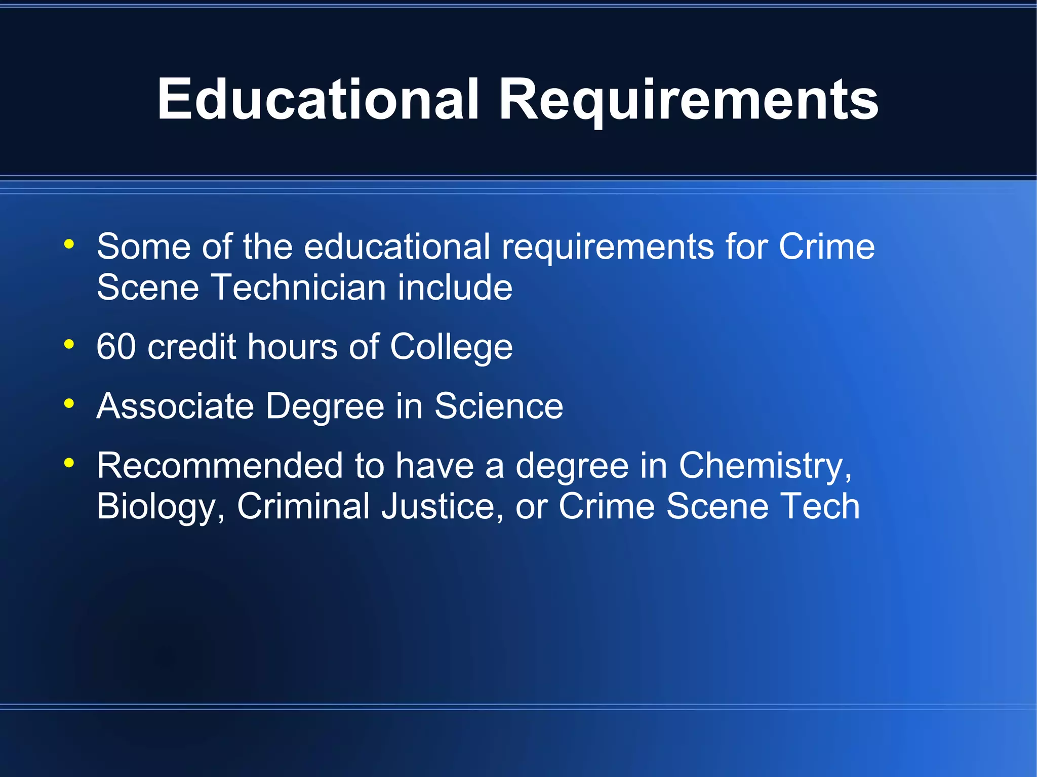 Crime scene technician | PPT