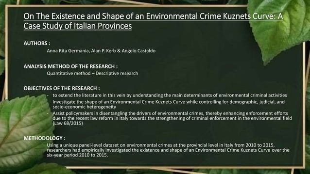 Environment Crimes.pptx | Crime & Harmful Acts to Individuals, Society ...