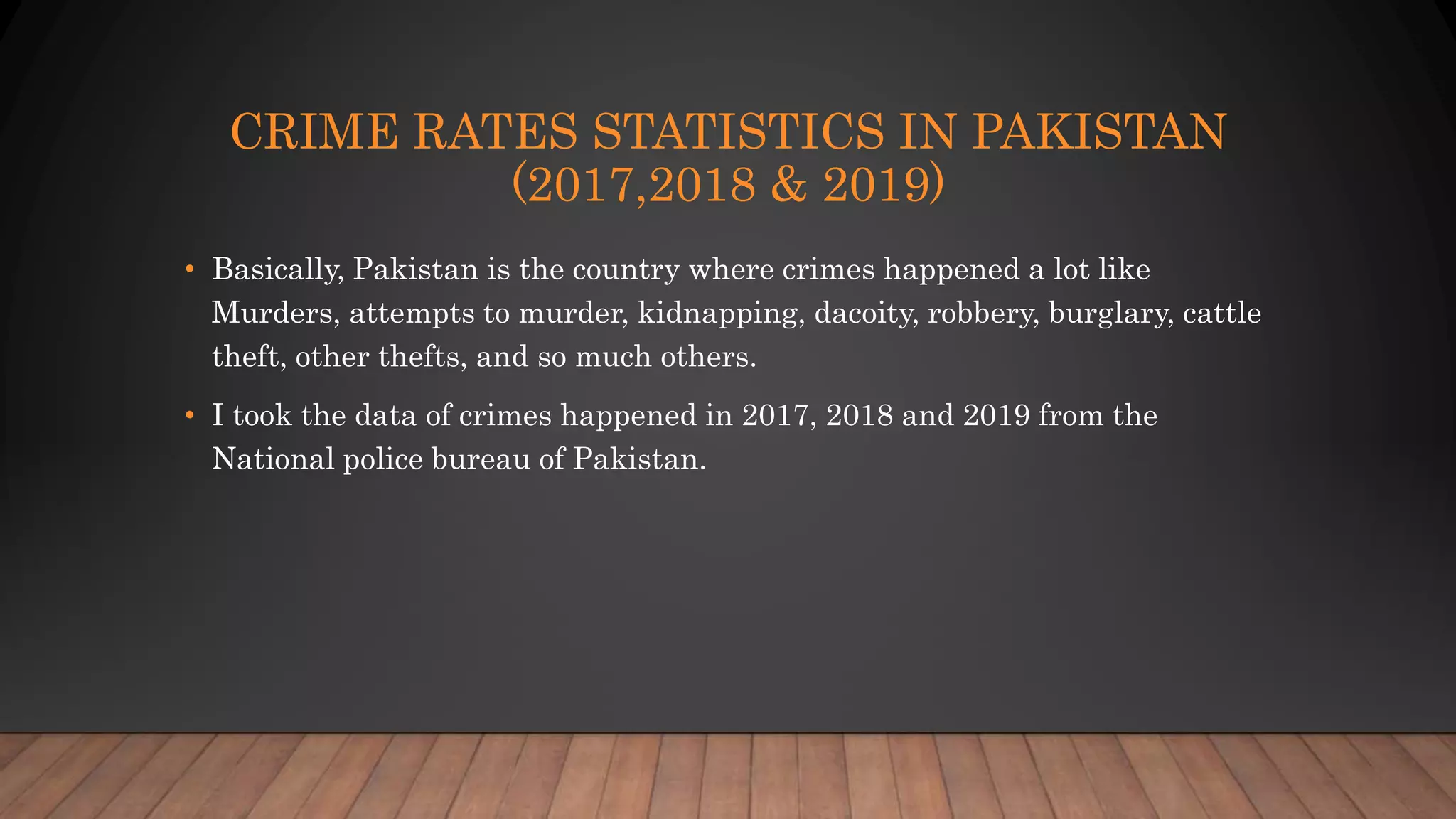 Crimes rate in pakistan | PPTX