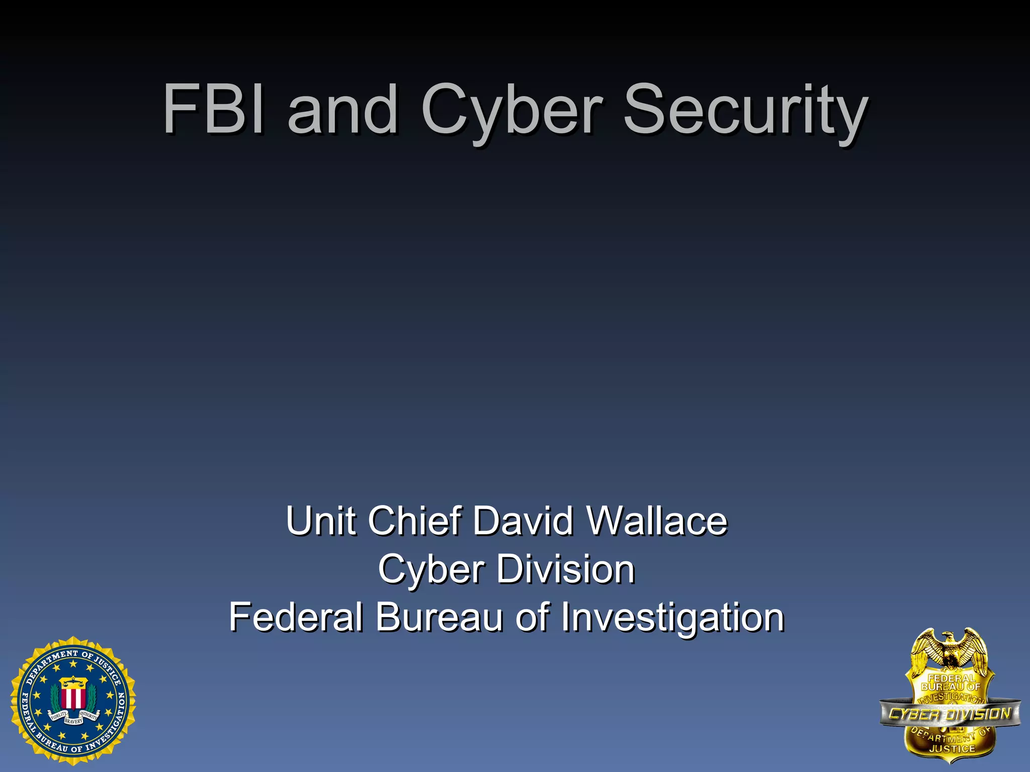 FBI And Cyber Crime | Crime Stoppers International | PPT