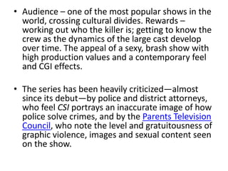 Crime television case study i | PPT