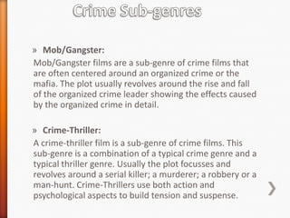 Crime & thriller genre | PPTX