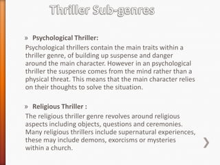 Crime & thriller genre | PPTX