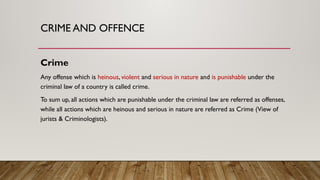 Crime Typologies lecture slides with examples | PPTX