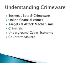 Crimeware Fingerprinting Final | PPT