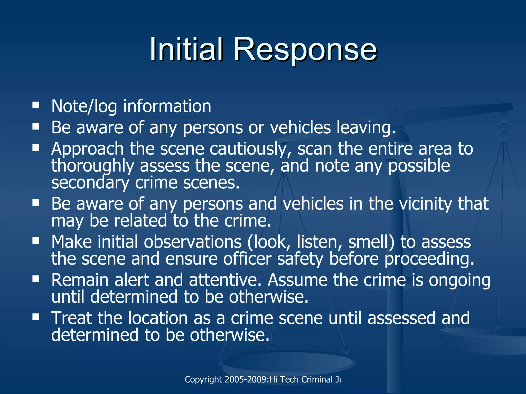 Criminal Investigations (Part One) | PPT