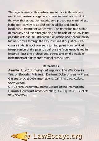Criminal Law Essay Sample | PDF