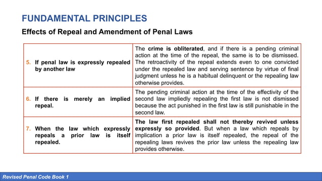 Criminal-Law book 1. base on the RPC OF THE PHILIPPINES | PDF | Law
