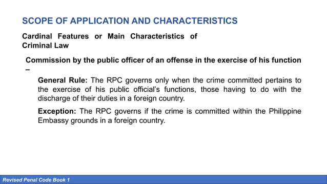 Criminal-Law book 1. base on the RPC OF THE PHILIPPINES | PDF | Law