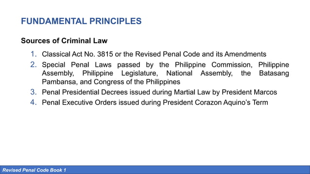 Criminal-Law book 1. base on the RPC OF THE PHILIPPINES | PDF | Law