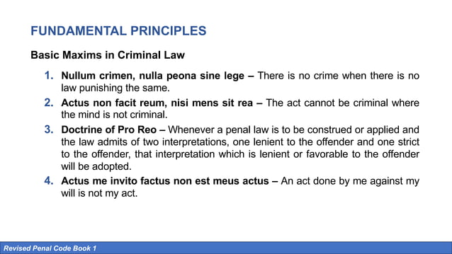 Criminal-Law book 1. base on the RPC OF THE PHILIPPINES | PDF | Law