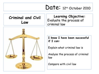 Criminal and civil law | PPT