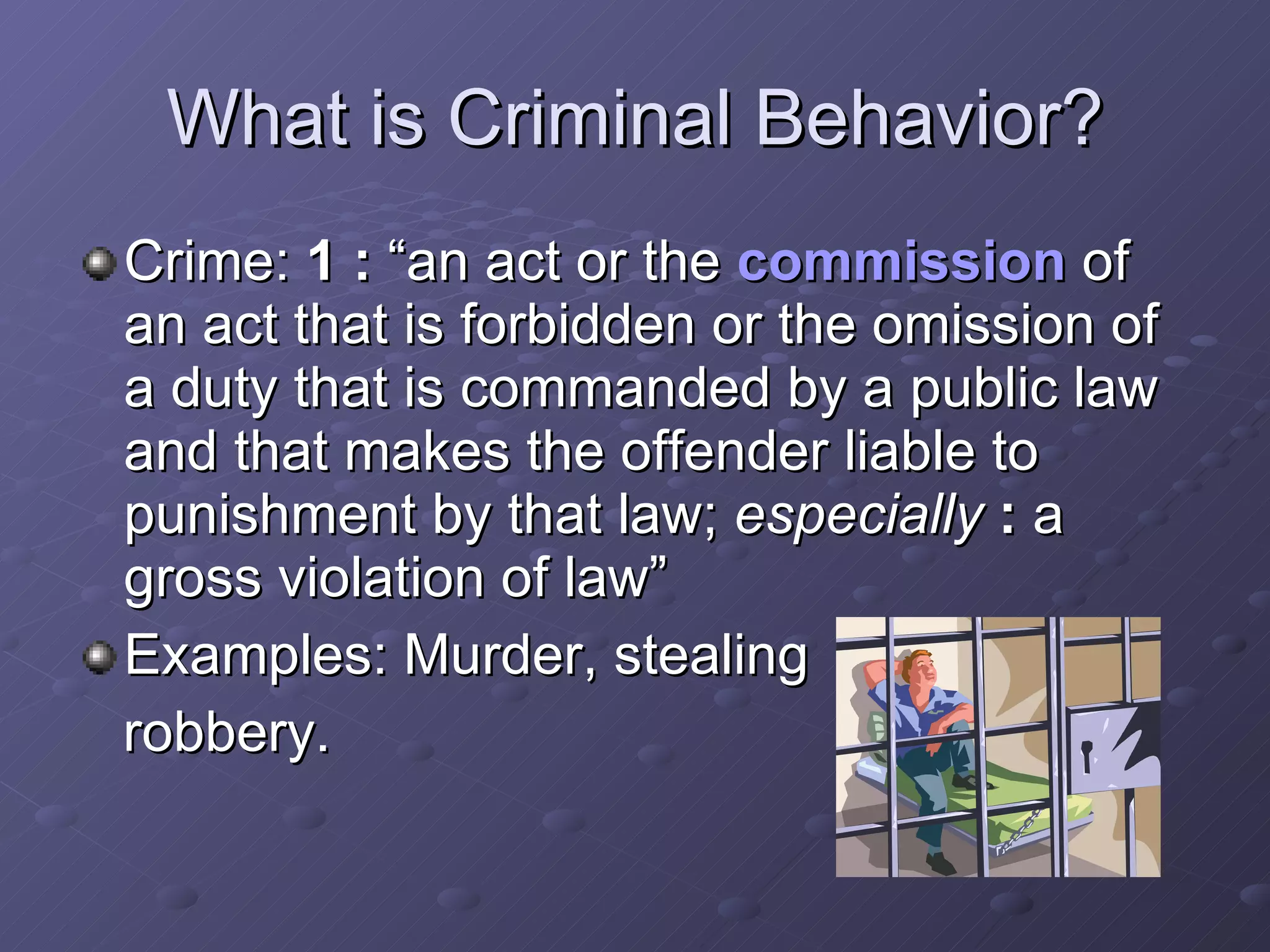 Criminal Behavior Powerpoint | PPT