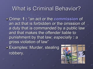 Criminal Behavior Powerpoint | PPT