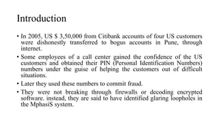 Pune Citibank Mphasis Call Center Fraud | PPTX