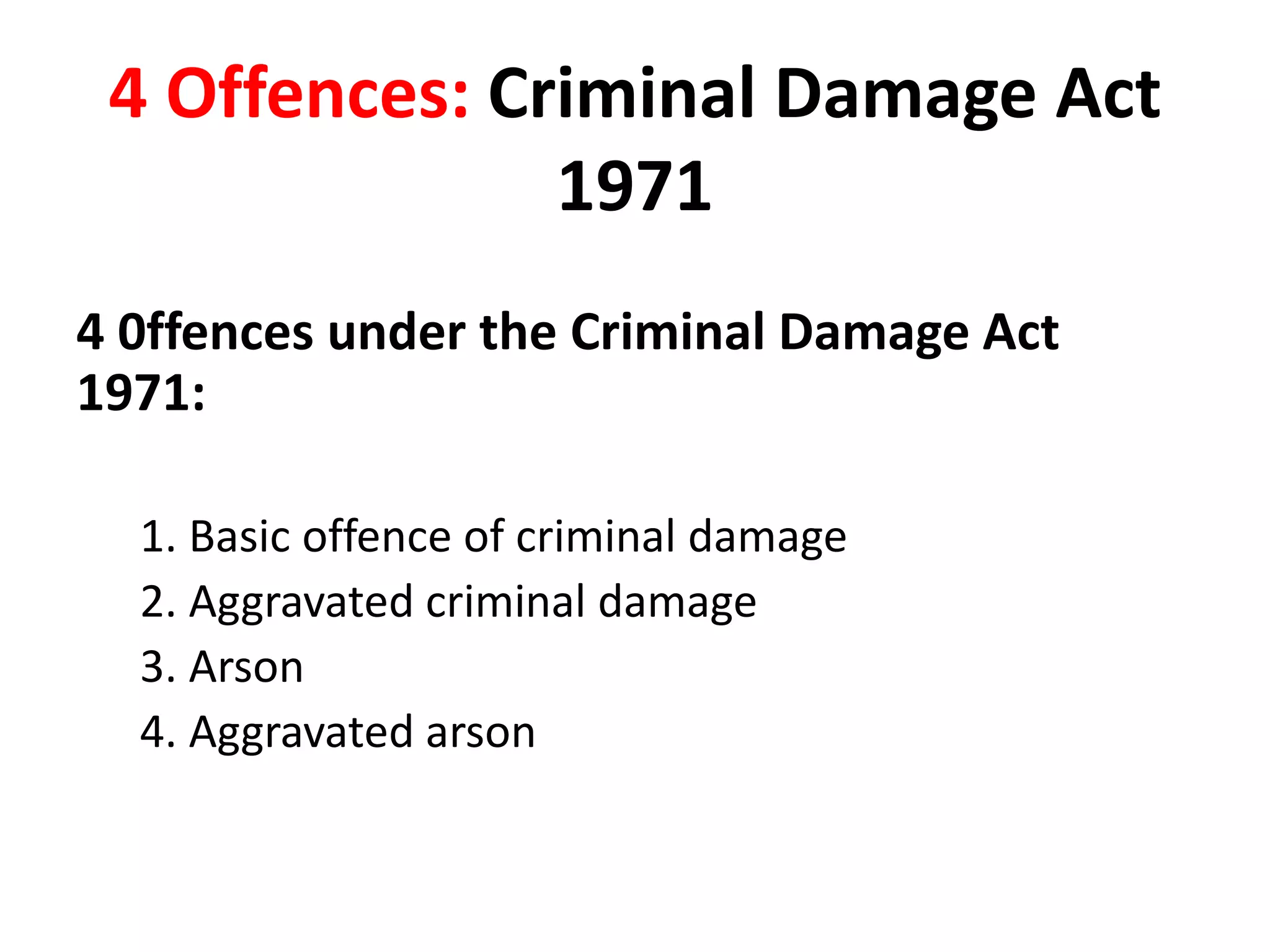 Criminal damage | PPTX