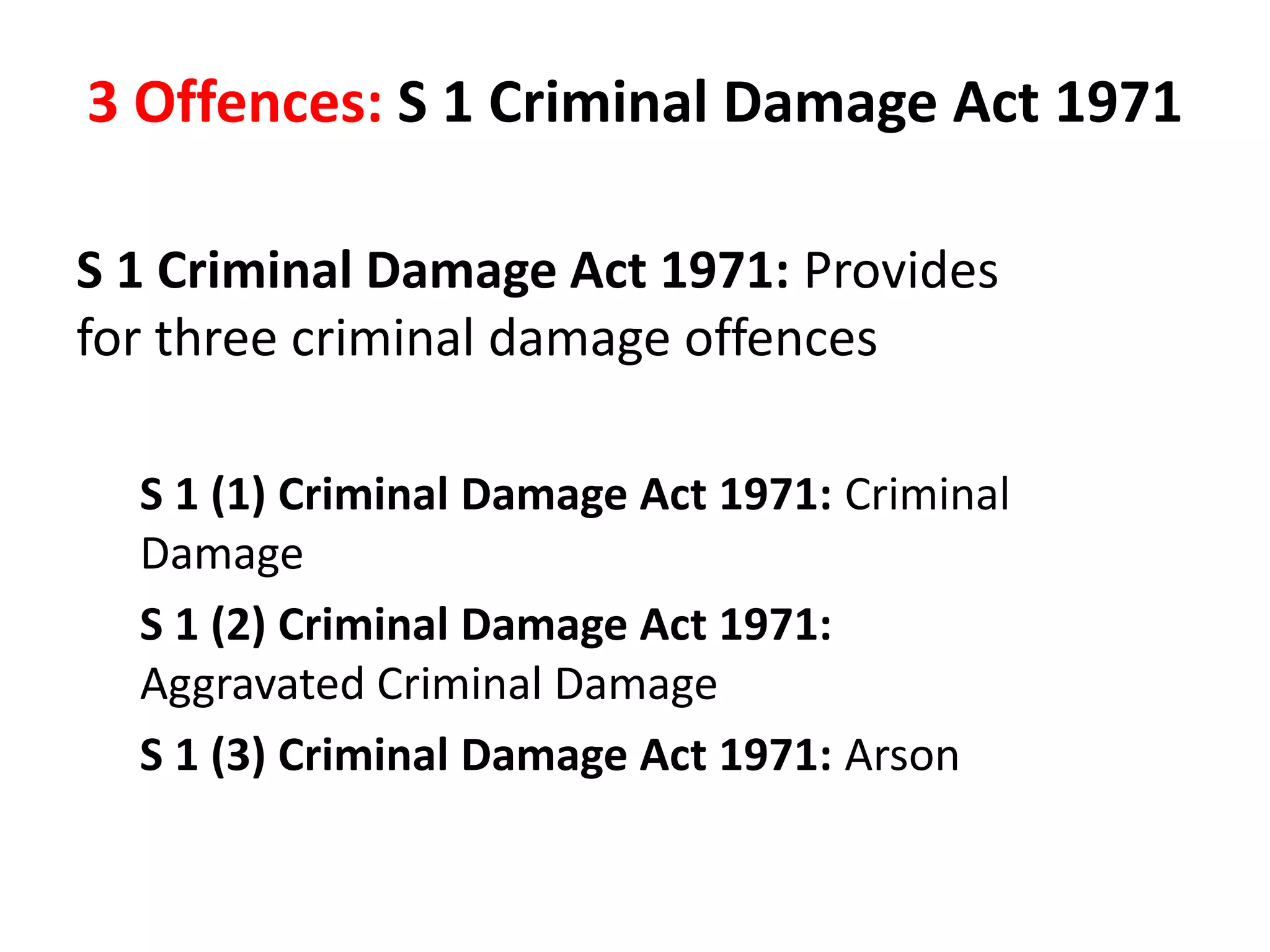 Criminal damage | PPTX