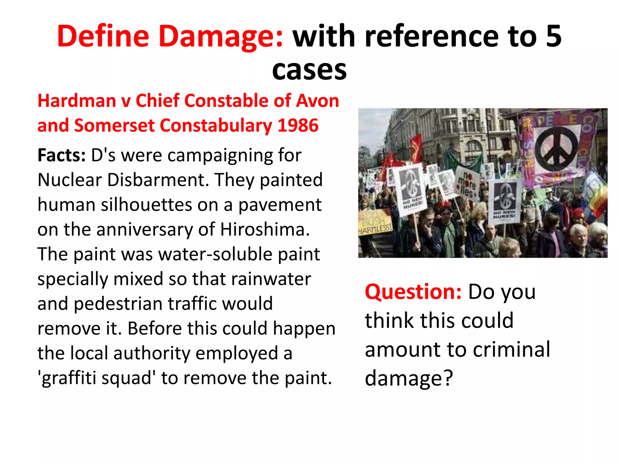 Criminal damage | PPTX