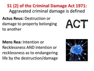 Criminal damage | PPTX