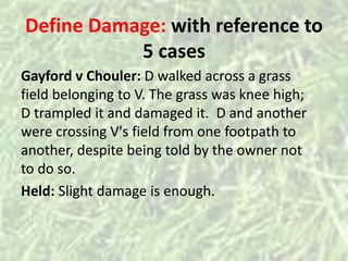 Criminal damage | PPTX