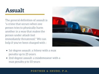 Criminal defense practice areas at Portner Shure | PPT