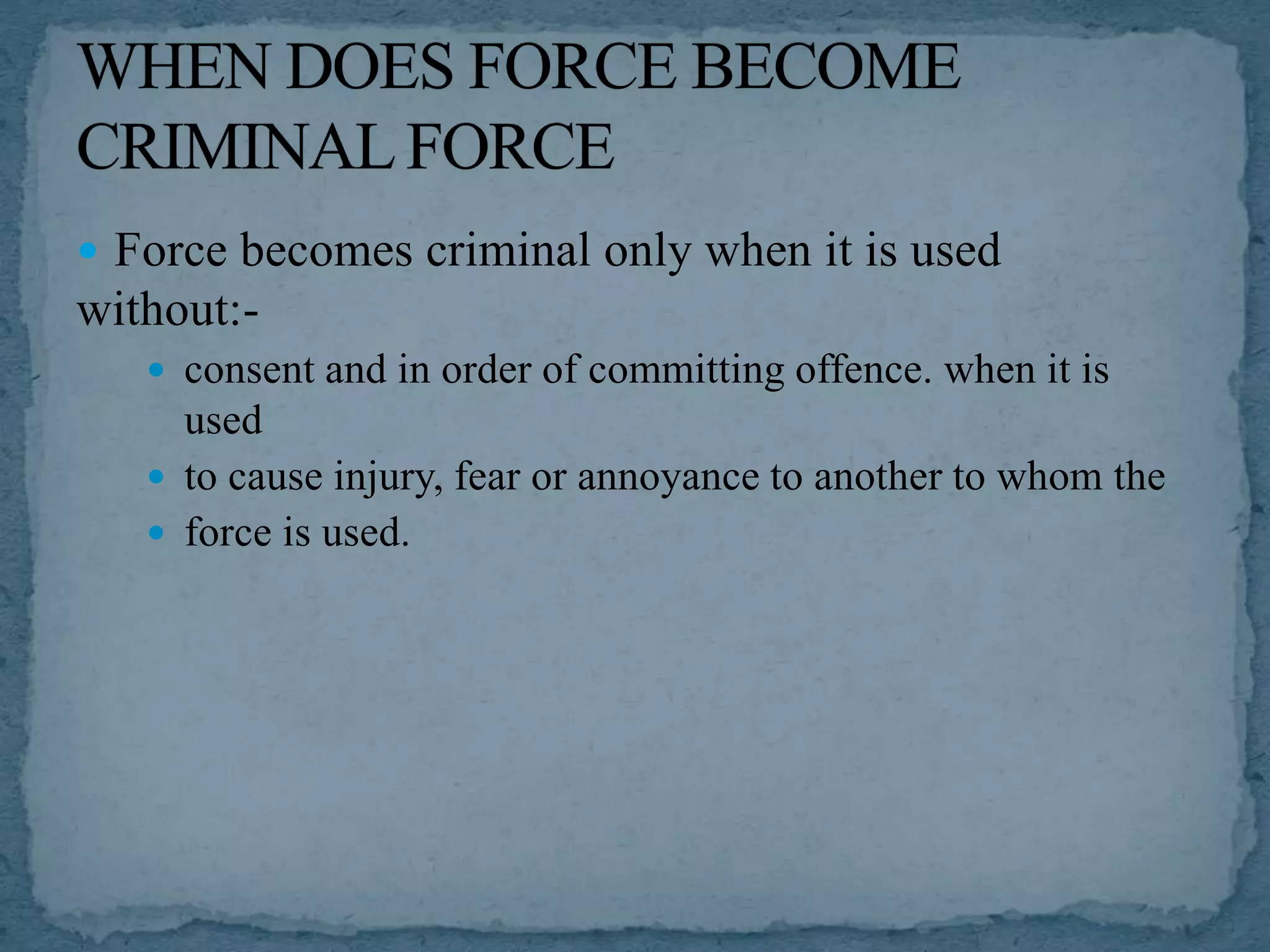 Criminal force and assault | PPT
