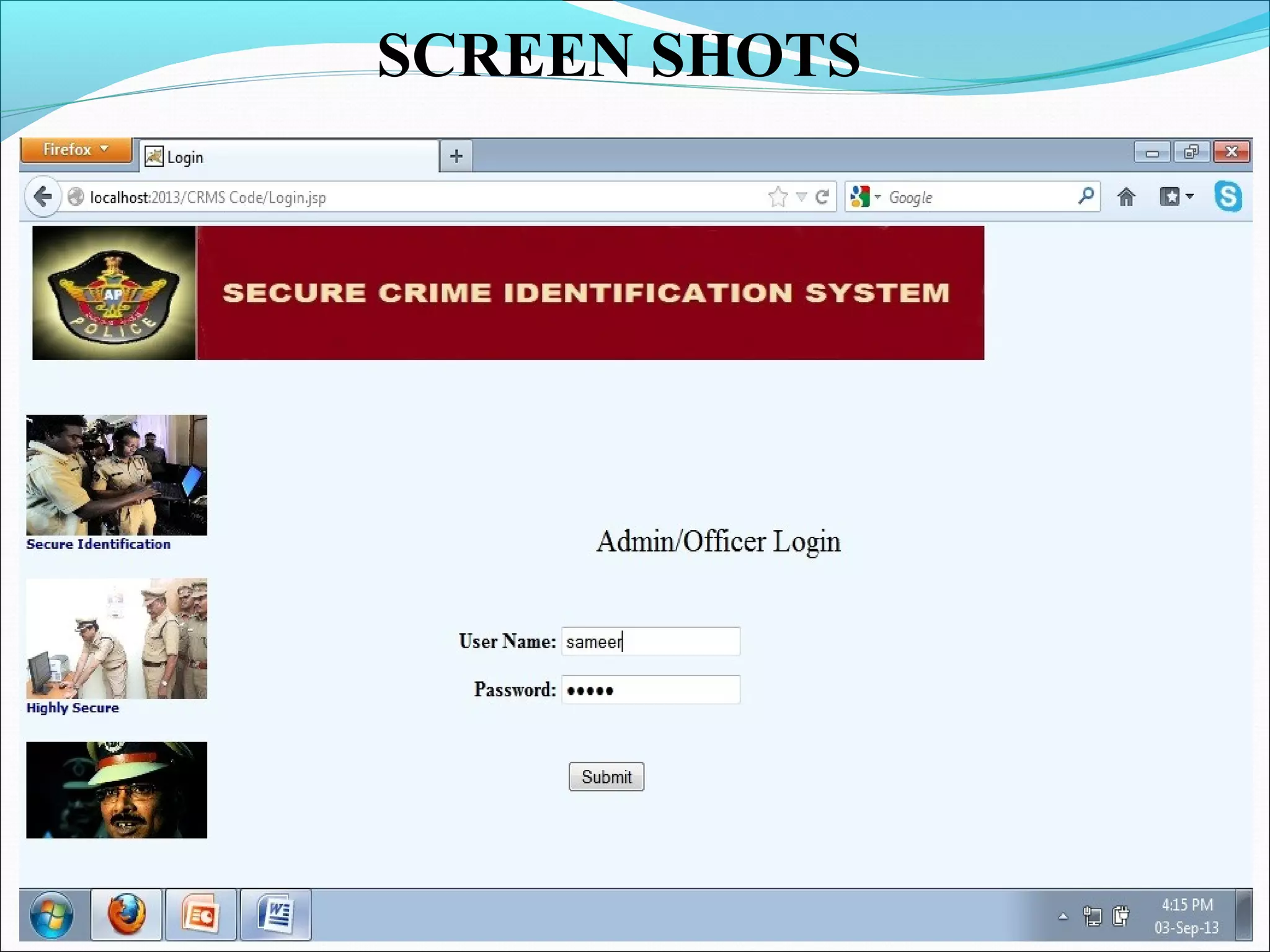 Criminal identification system | PPT
