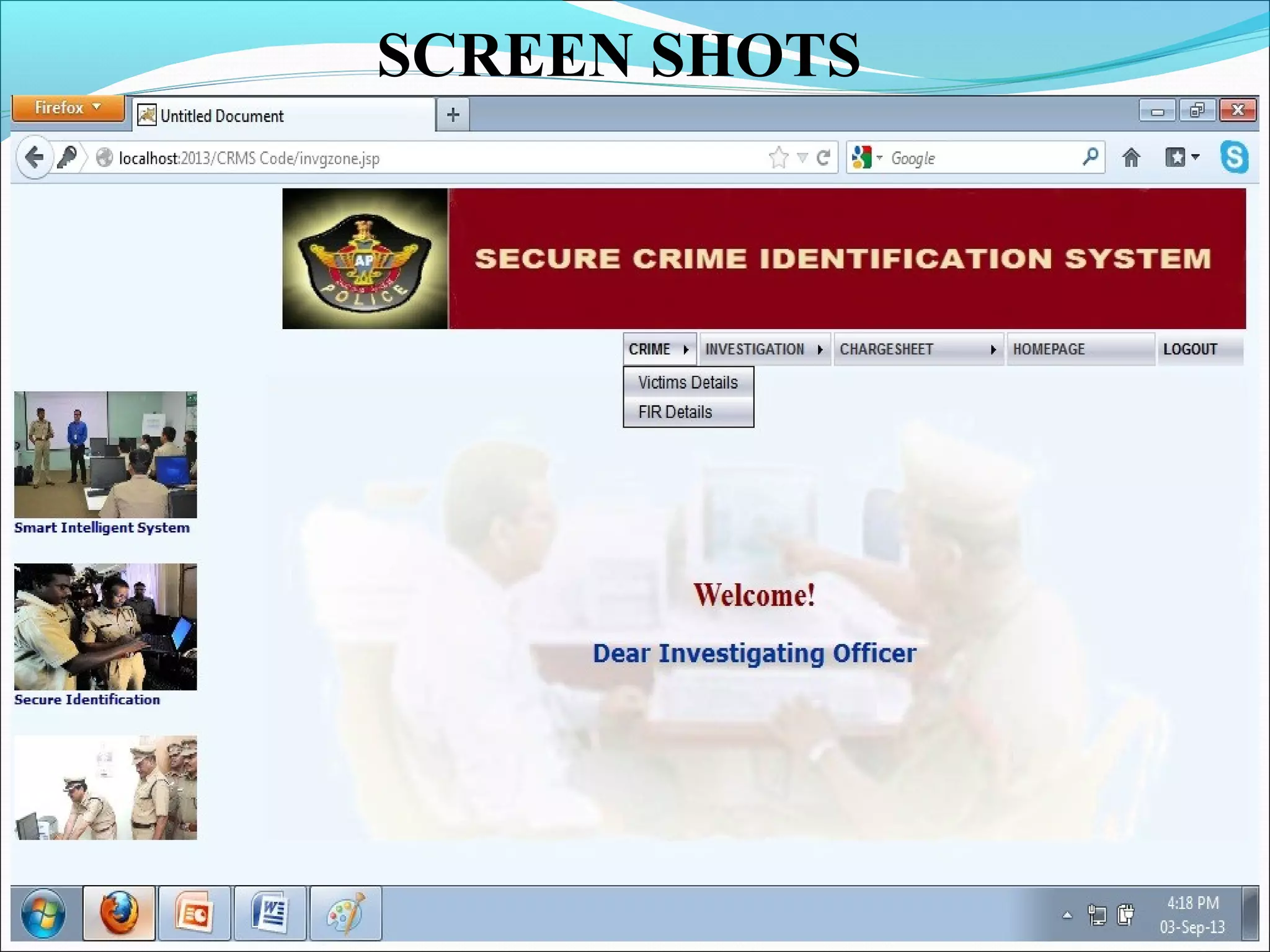 Criminal identification system | PPT