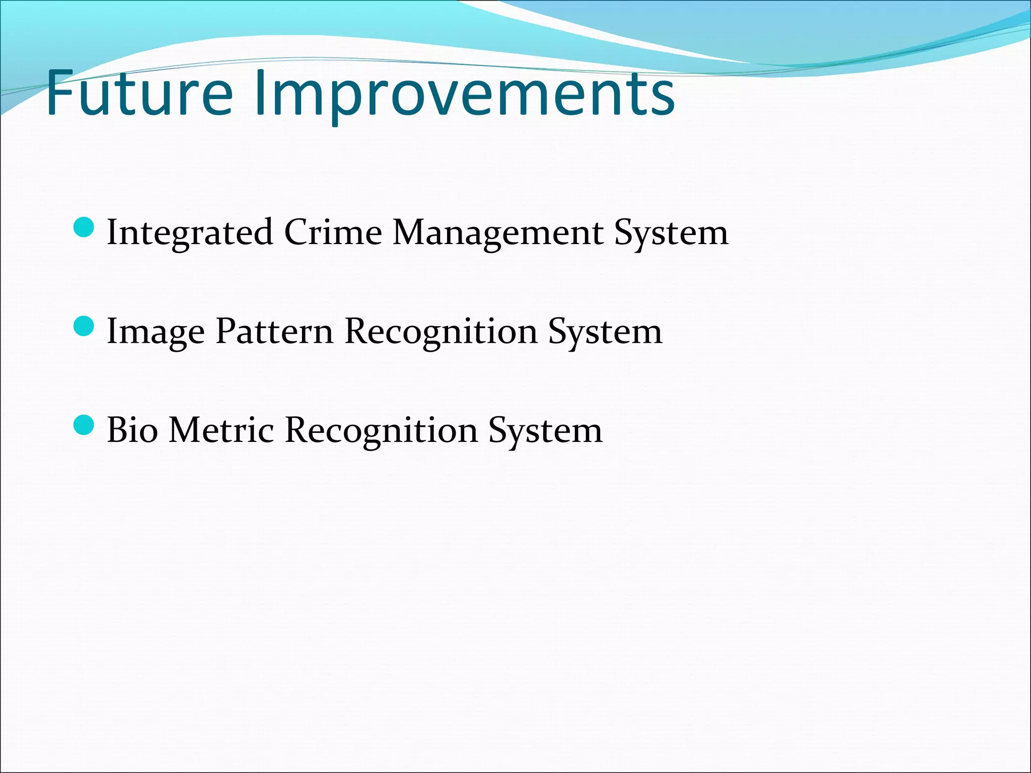 Criminal identification system | PPT