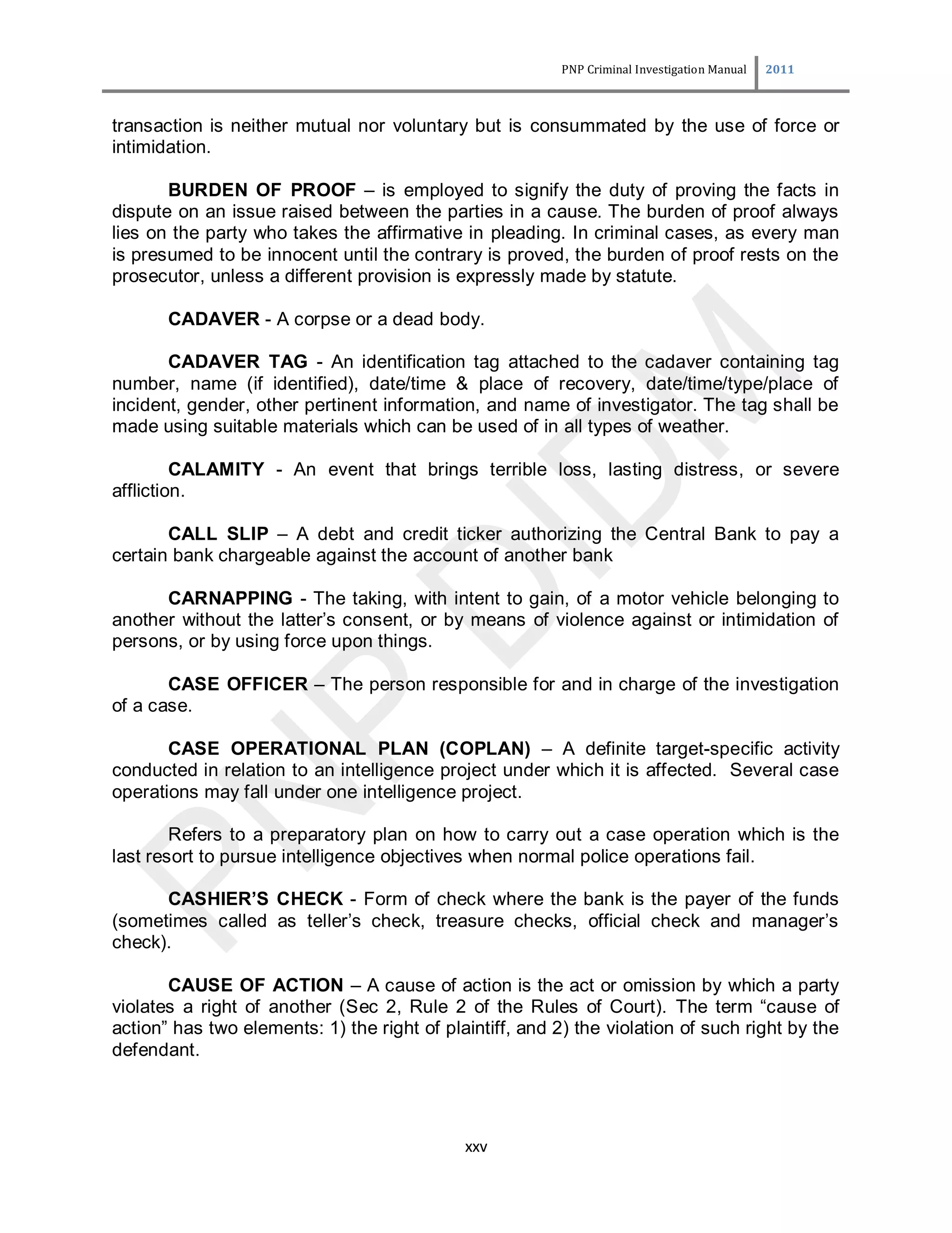 Criminal investigation manual | PDF