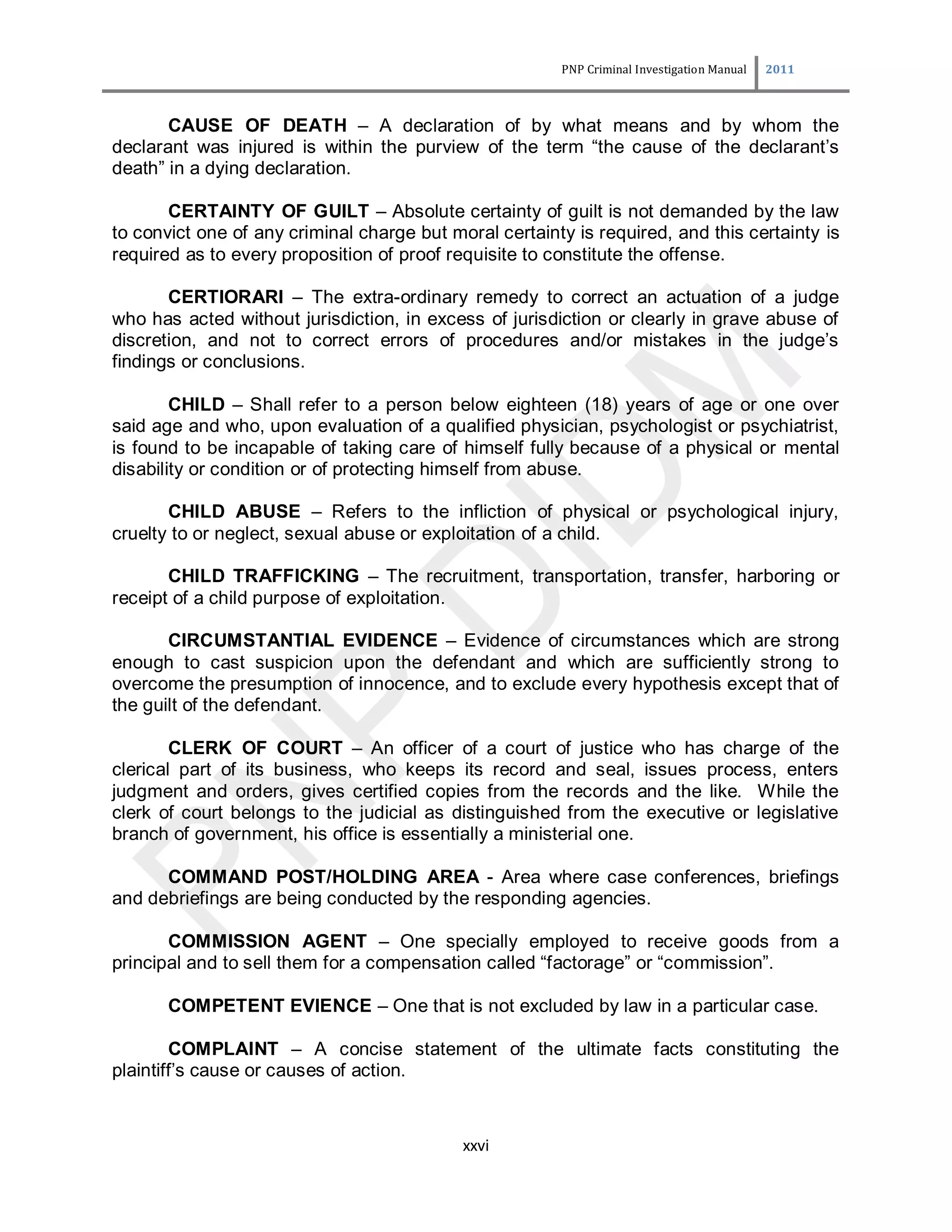 Criminal investigation manual | PDF