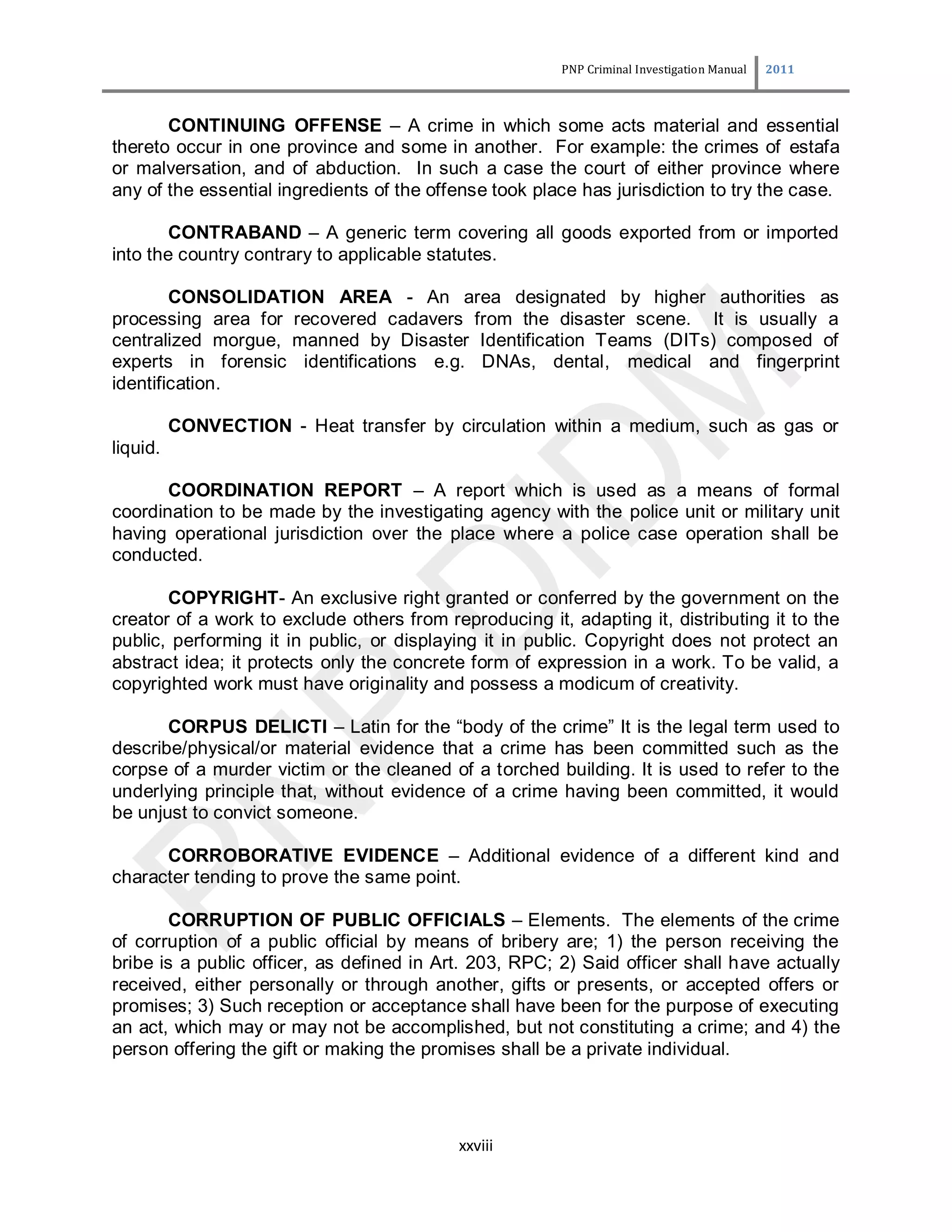 Criminal investigation manual | PDF