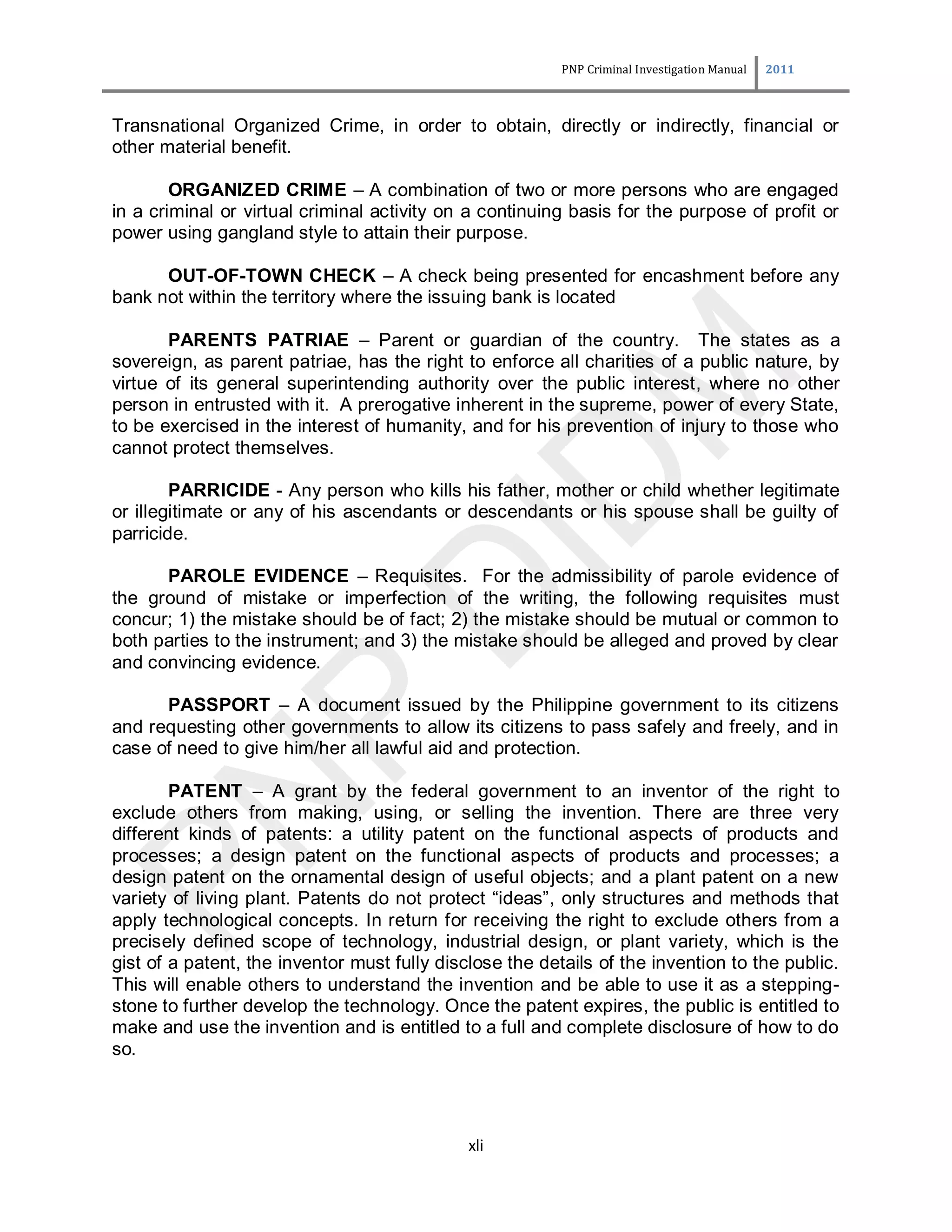 Criminal investigation manual | PDF